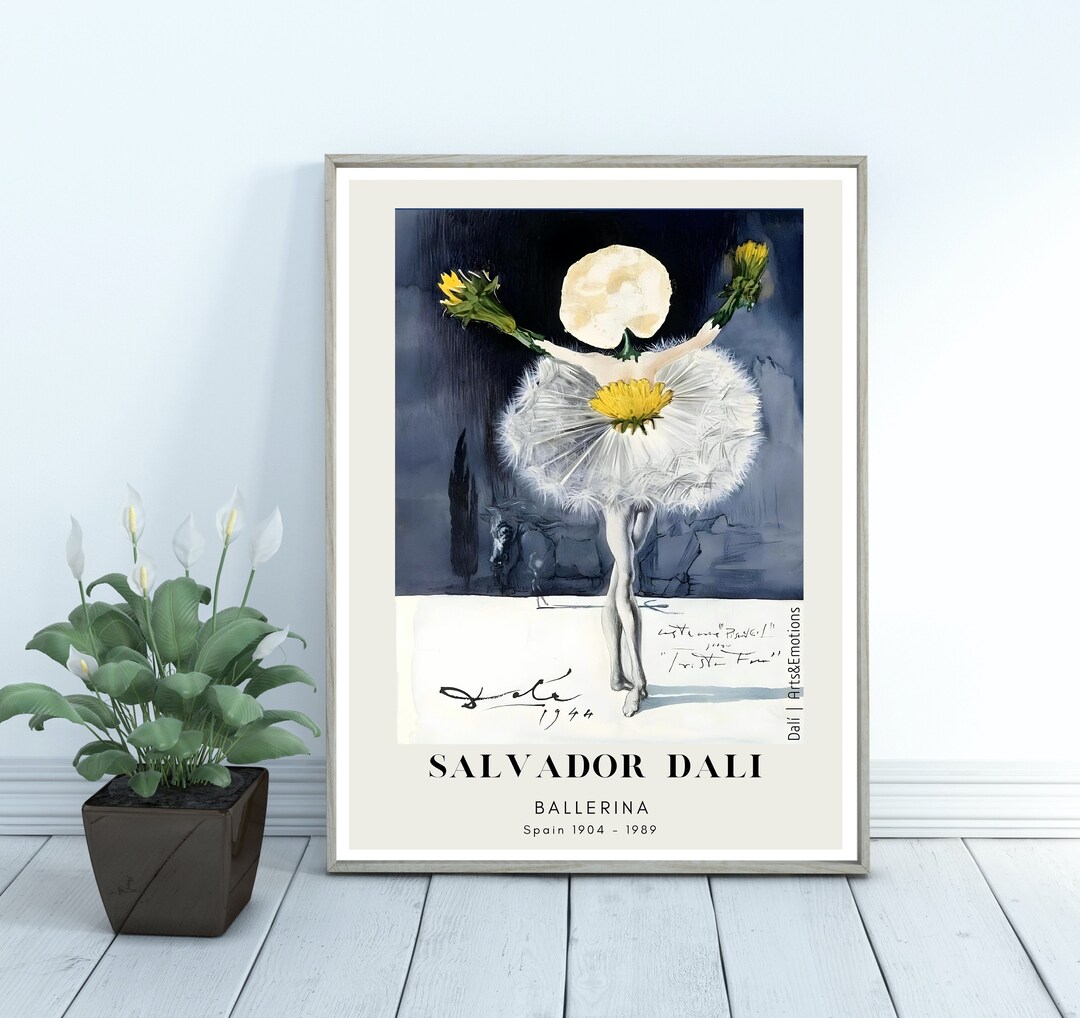 Salvador Dali Ballerina Poster, Salvador Dali Exhibition Poster, Dali ...