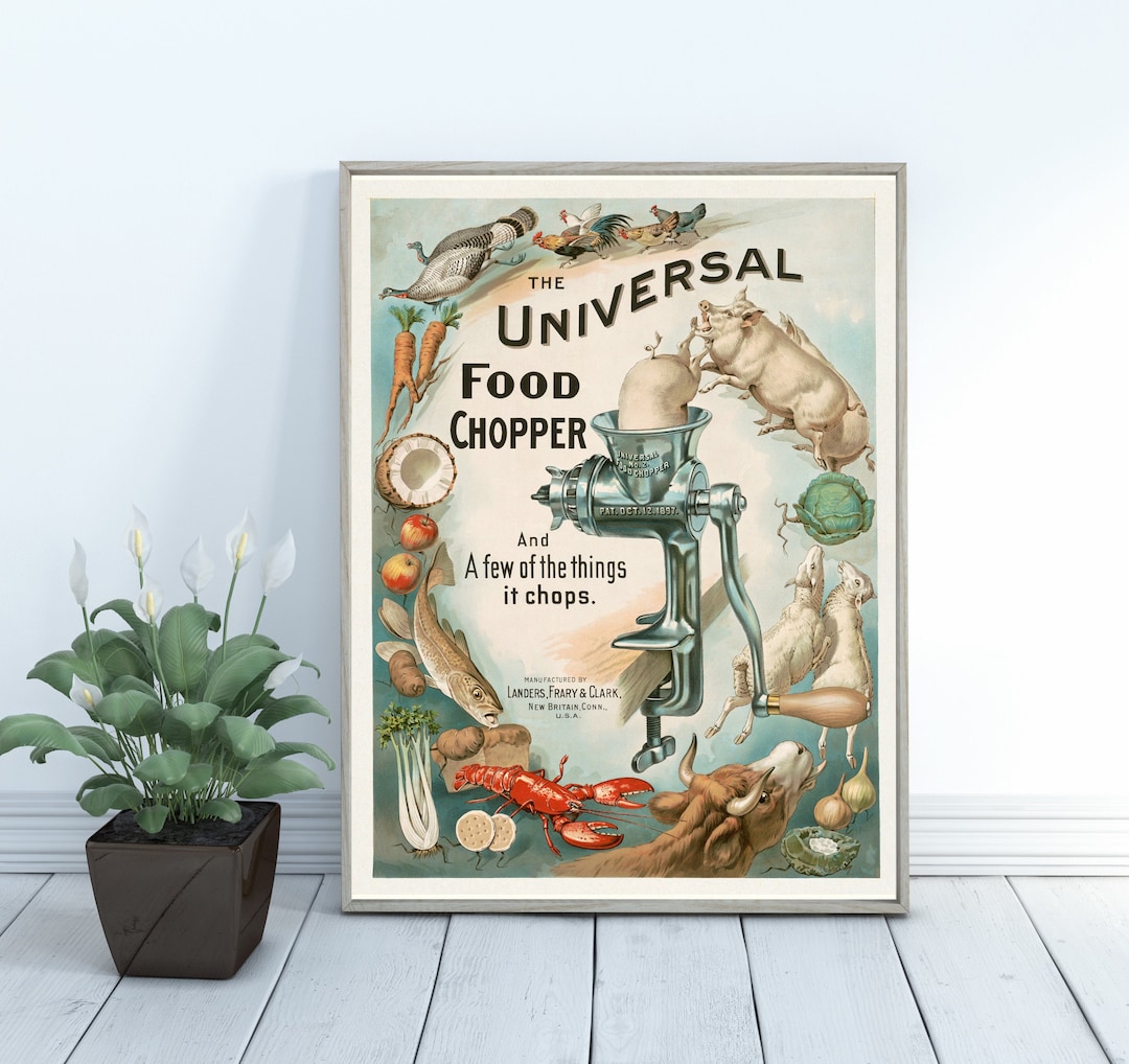 The Universal Food Chopper Vintage Poster, Kitchen Art Print ...