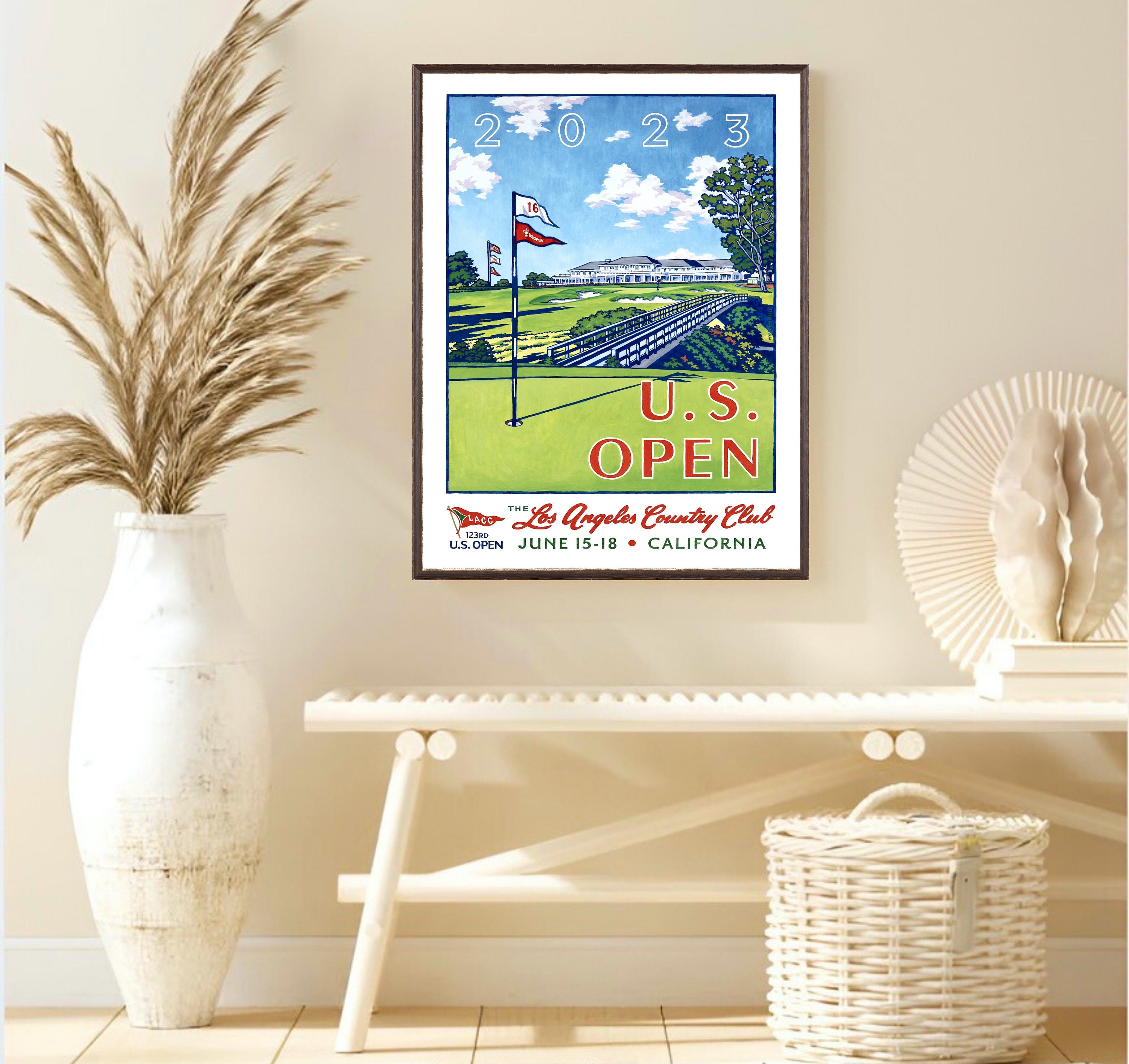 US Open 2023 Golf Poster, the Los Angles Country Club, Golf Sport Print ...