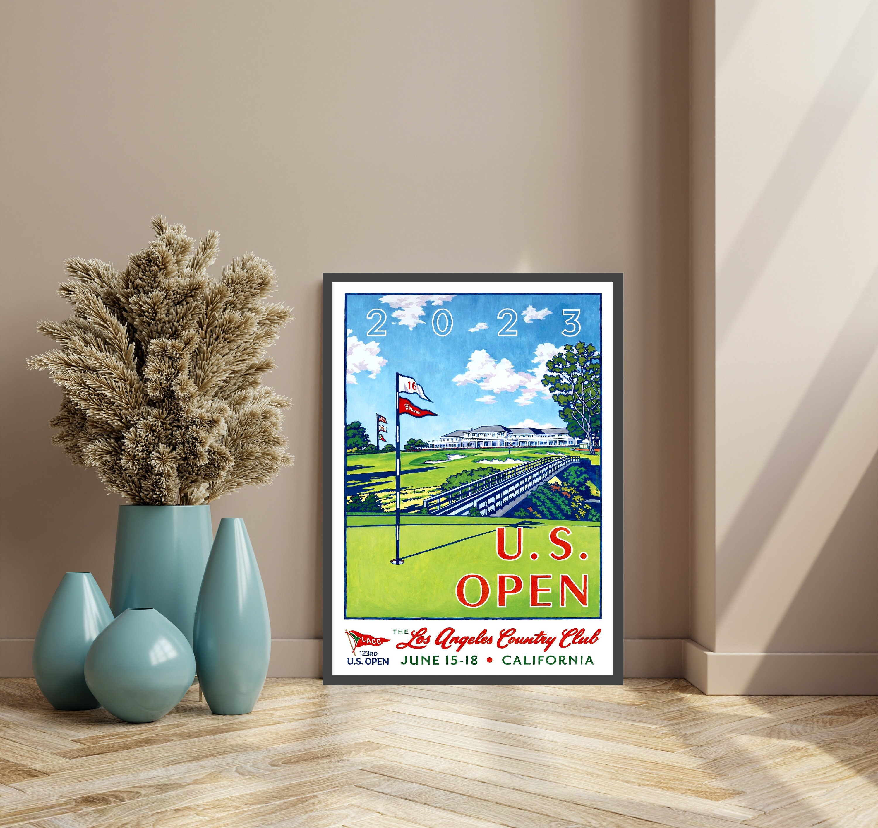 US Open 2023 Golf Poster, the Los Angles Country Club, Golf Sport Print ...