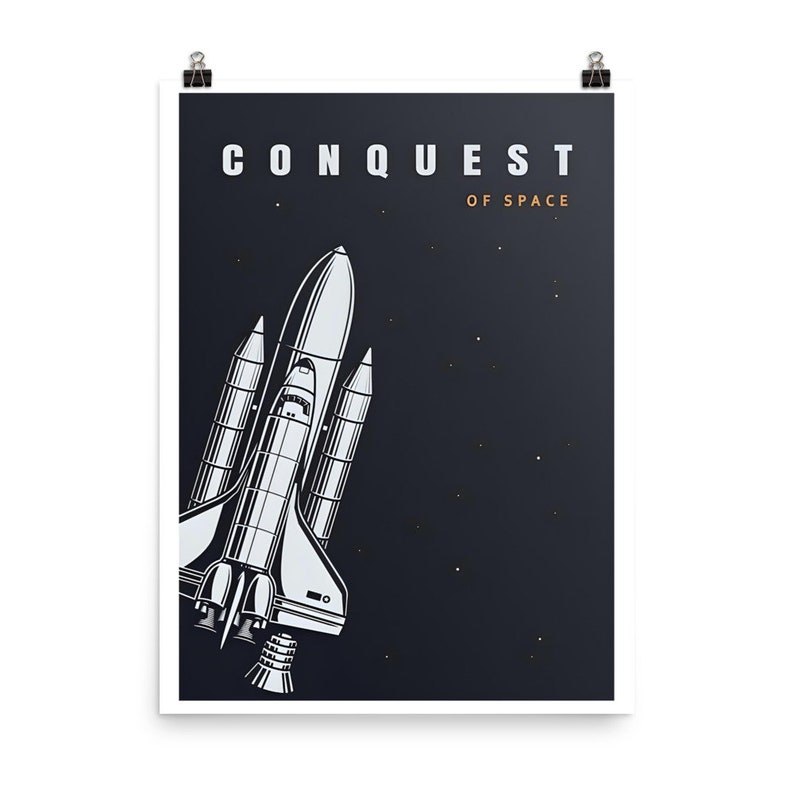 Space Shuttle Conquest of Space Poster Ruimtevaart Art Nasa - Etsy