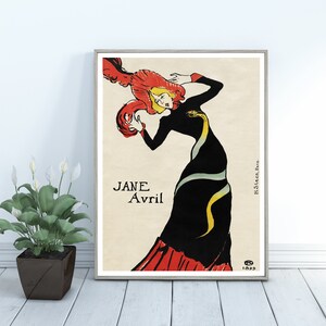 Moulin Rouge Art Jane Avril 1899 Print Henri De Toulouse–lautrec ...