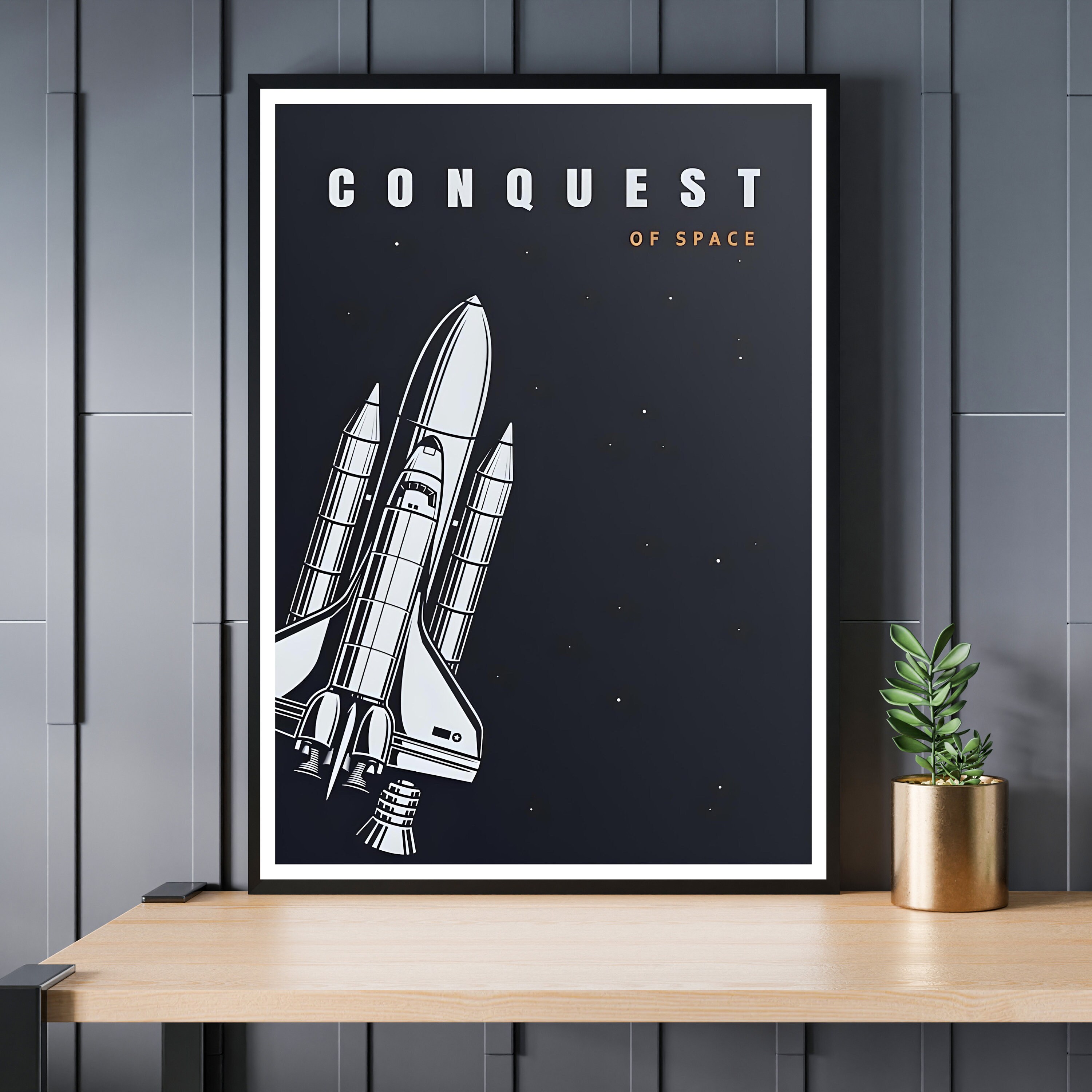 Space Shuttle Conquest of Space Poster Ruimtevaart Art Nasa - Etsy