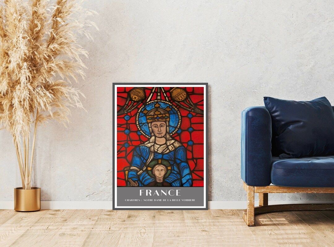 France Chartres - Notre Dame De Le Belle Verriere, Stained Glass Window ...