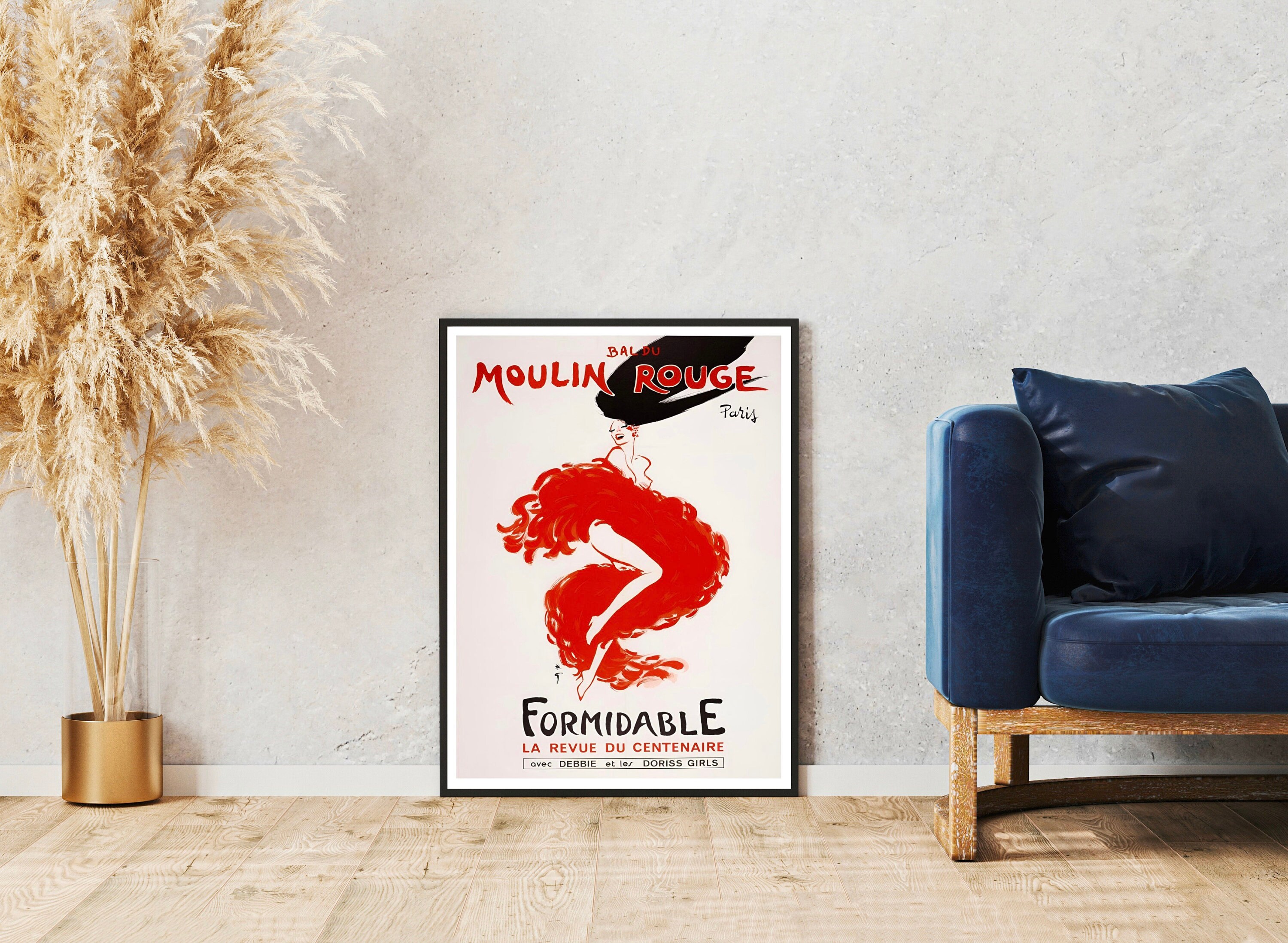 Moulin Rouge Formidable Ad Poster, Bal Du Moulin Rouge, Paris Nightlife ...