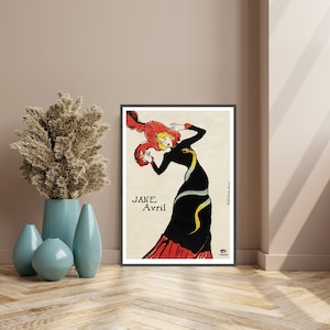 Moulin Rouge Art Jane Avril 1899 Print Henri De Toulouse–lautrec ...