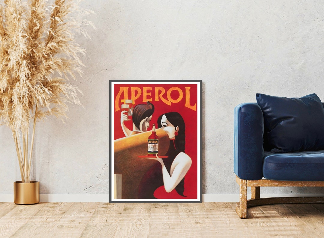 Aperol Advertisement Poster, Vintage Poster Art, Bar Decor, Drink Print ...