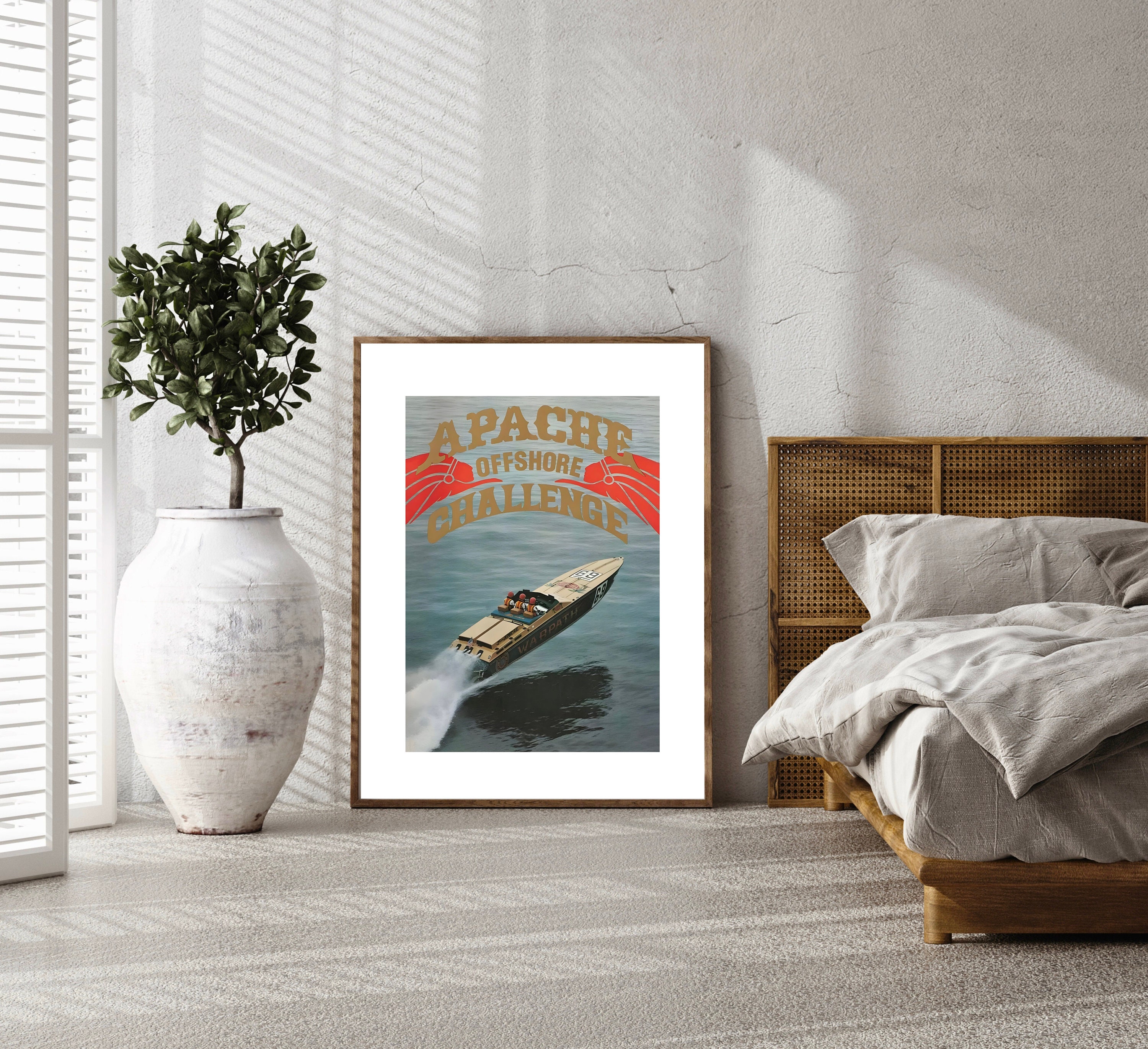 Offshore Boat Racing Poster, Apache Boats, Florida Yachting - Etsy