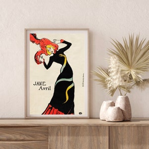 Moulin Rouge Art Jane Avril 1899 Print Henri De Toulouse–lautrec ...