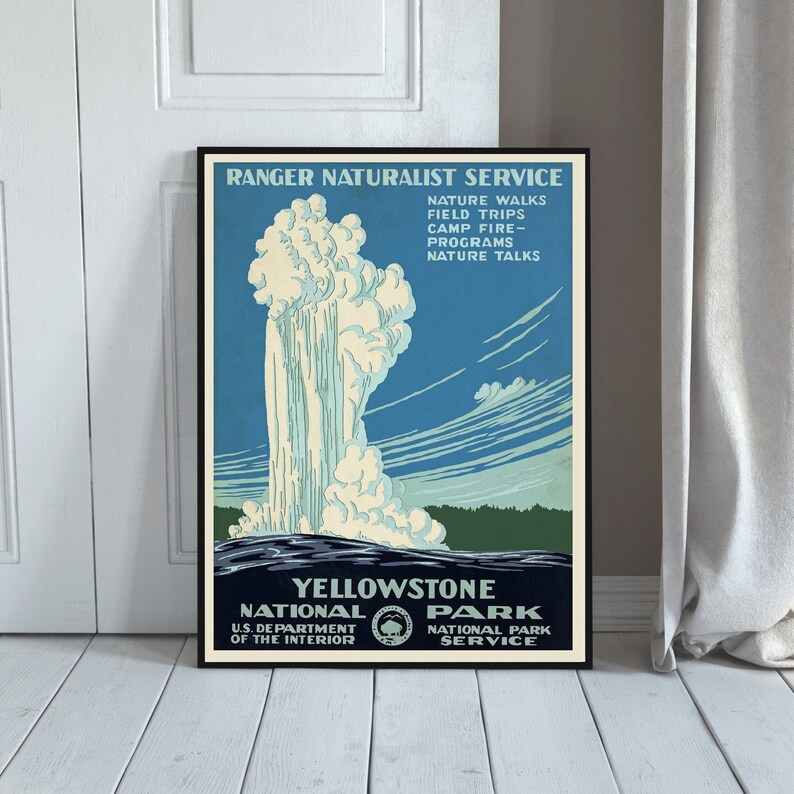 Yellowstone National Park, Ranger Naturalist Service 1938 Vintage ...