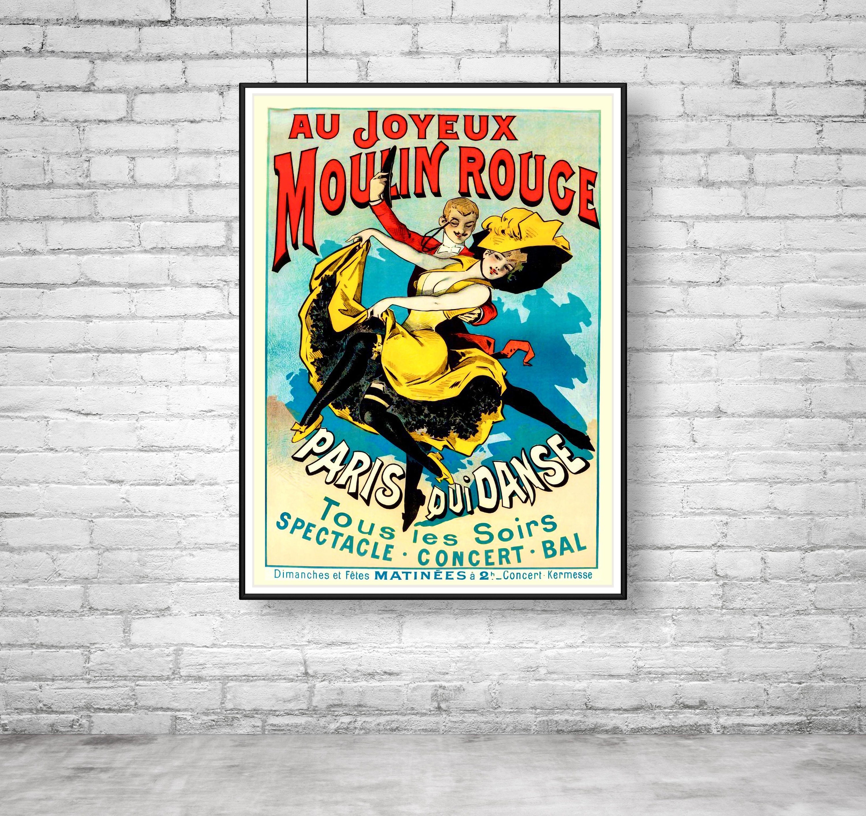 Moulin Rouge Poster, Au Joyeux , Art Prints, Vintage Poster, Vintage ...