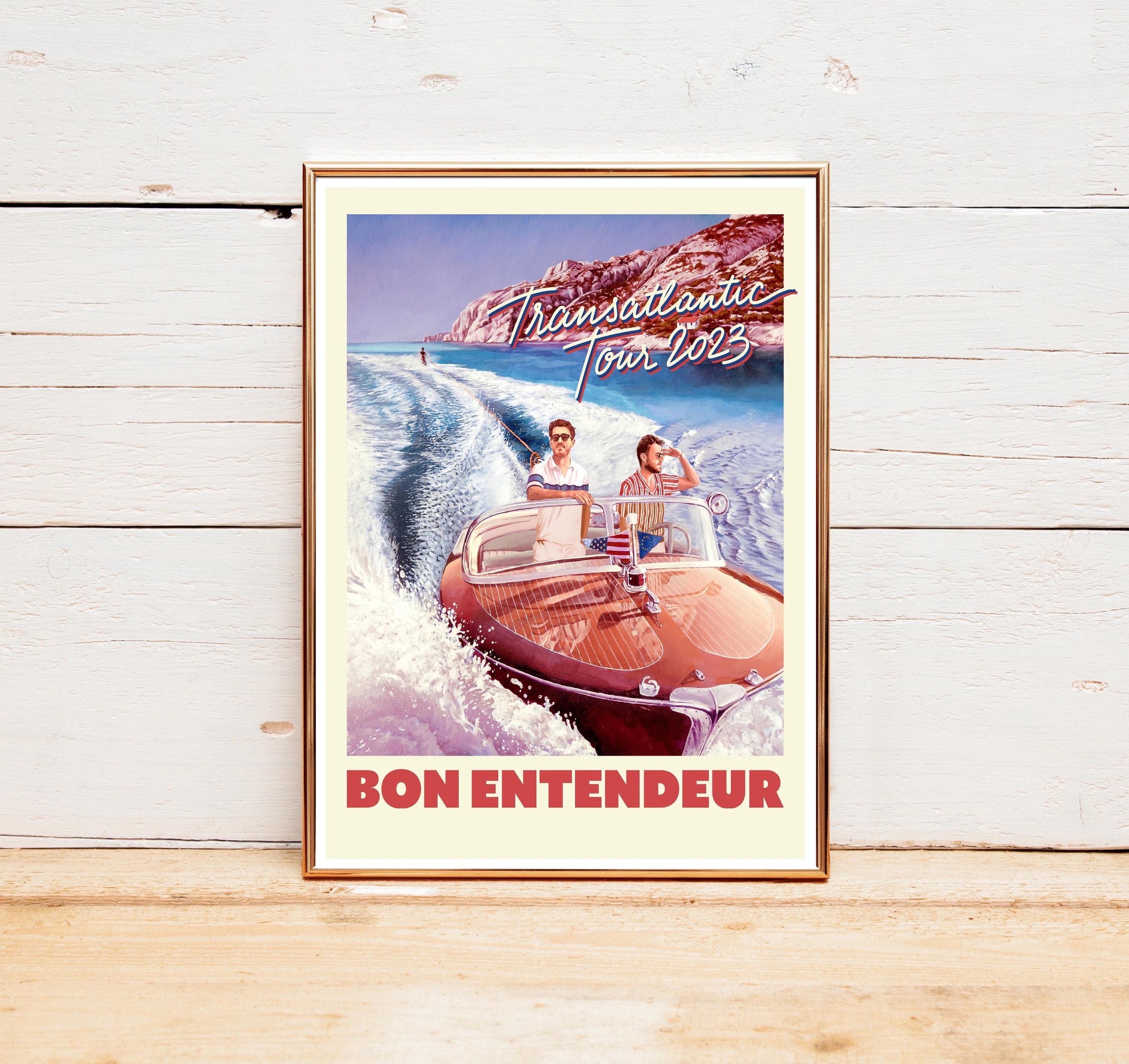 Riva Aquarama Poster, Cote D'azur Poster, Water Skiing Behind Riva ...