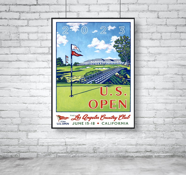 US Open 2023 Golf Poster, the Los Angles Country Club, Golf Sport Print ...