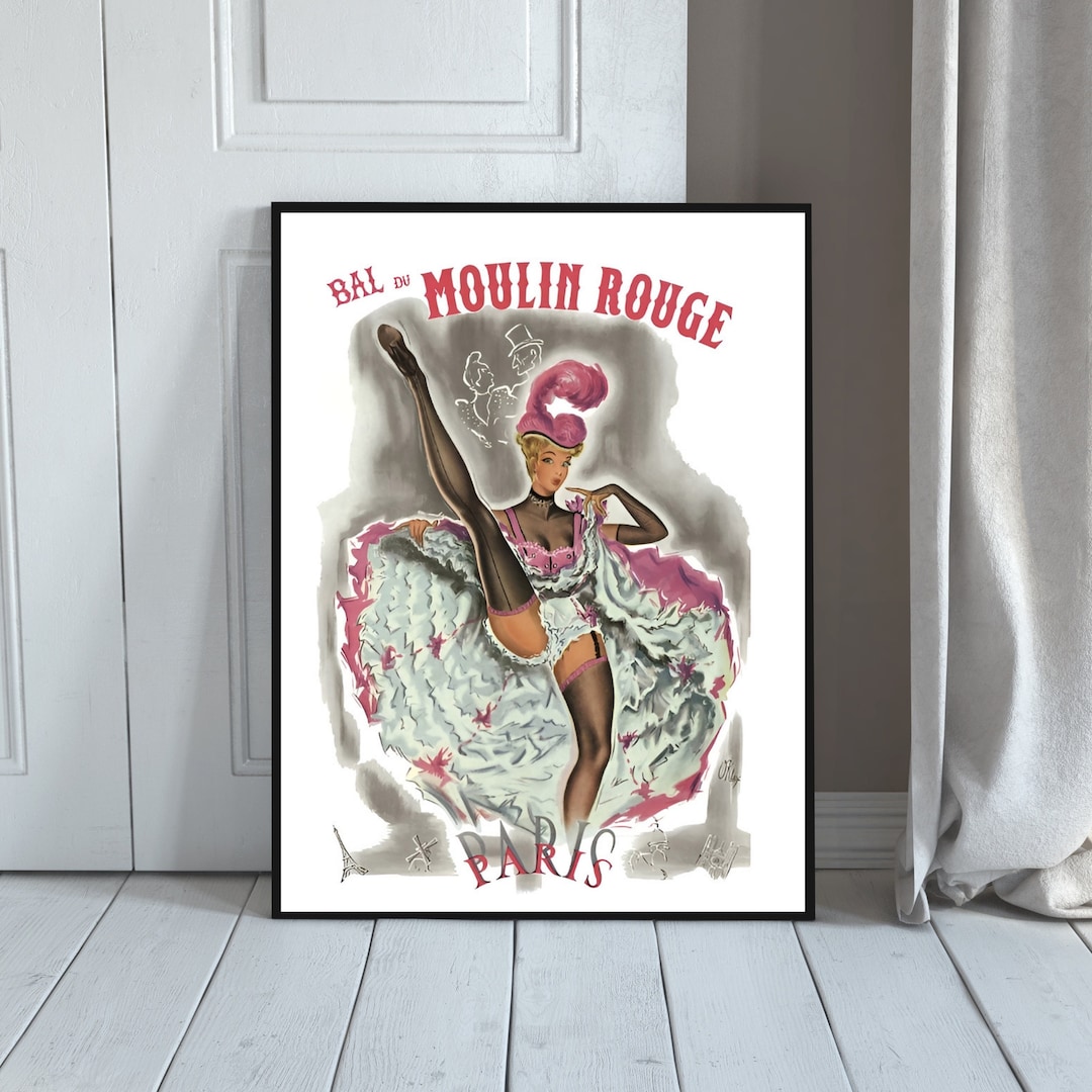 Affiche du Moulin Rouge, Bal du Moulin Rouge, vie nocturne parisienne ...