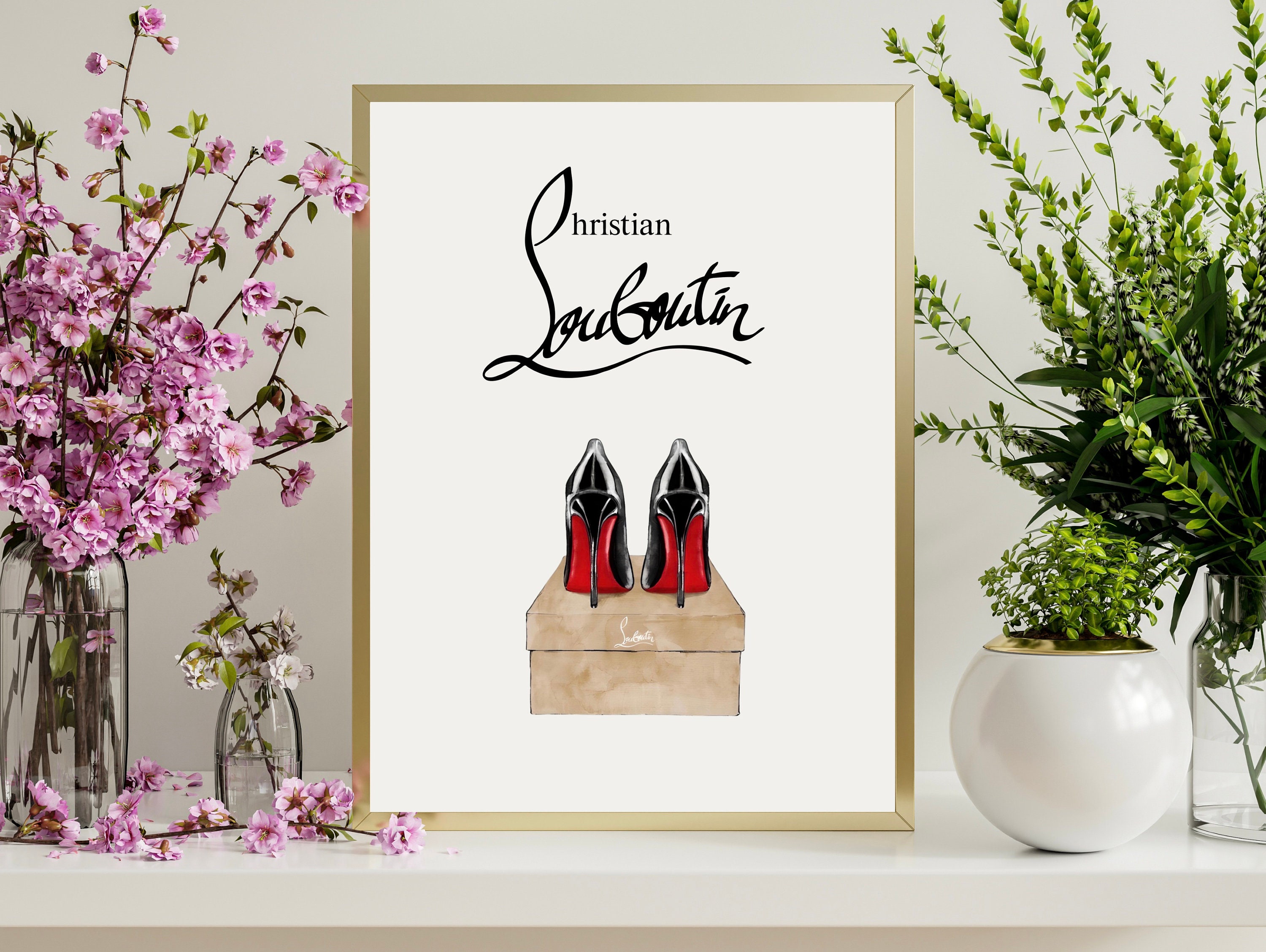 Louboutin High Heels Print, Shoes Fashion, Fashion High Heels Art ...