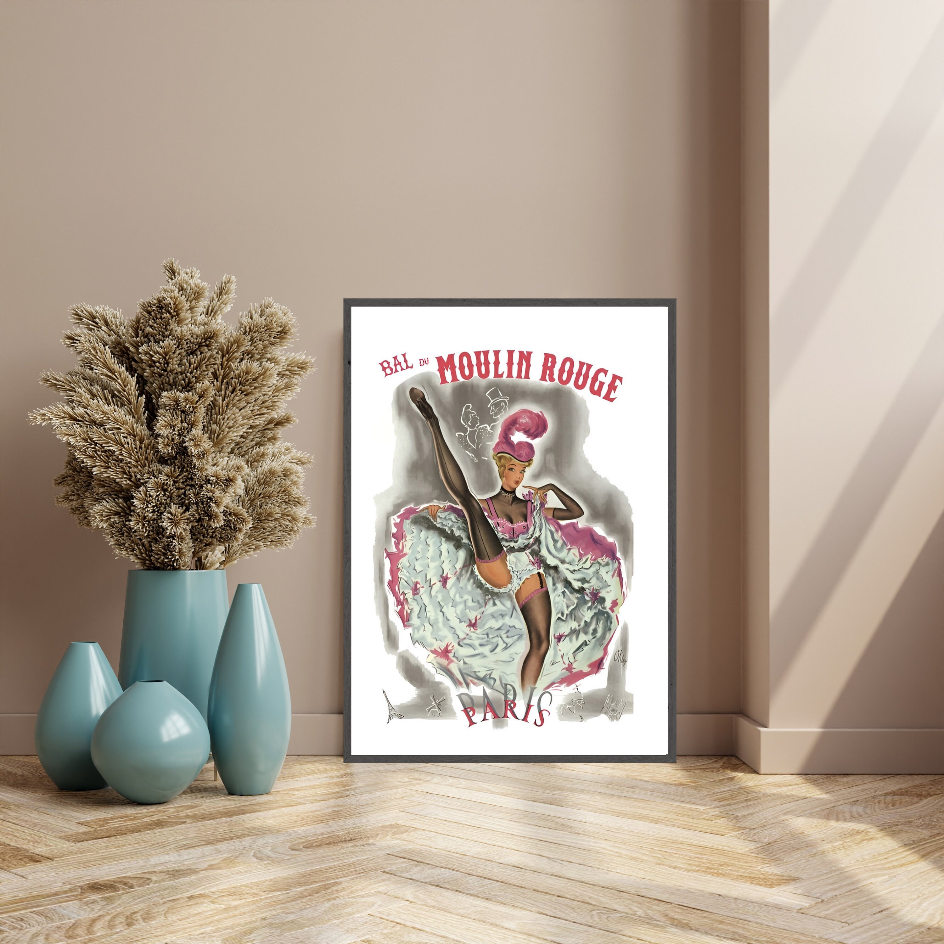 Affiche du Moulin Rouge, Bal du Moulin Rouge, vie nocturne parisienne ...