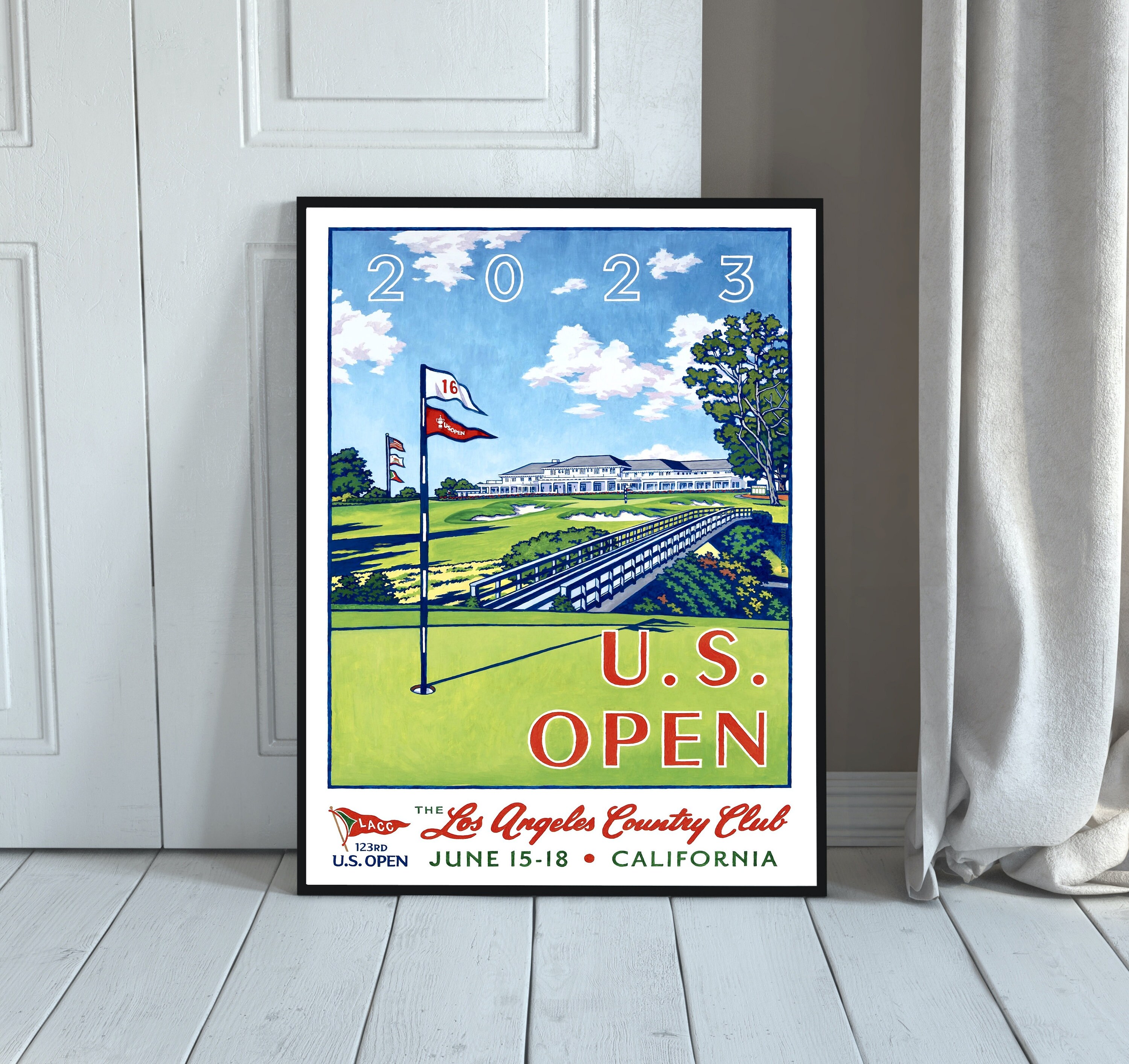 US Open 2023 Golf Poster, the Los Angles Country Club, Golf Sport Print ...