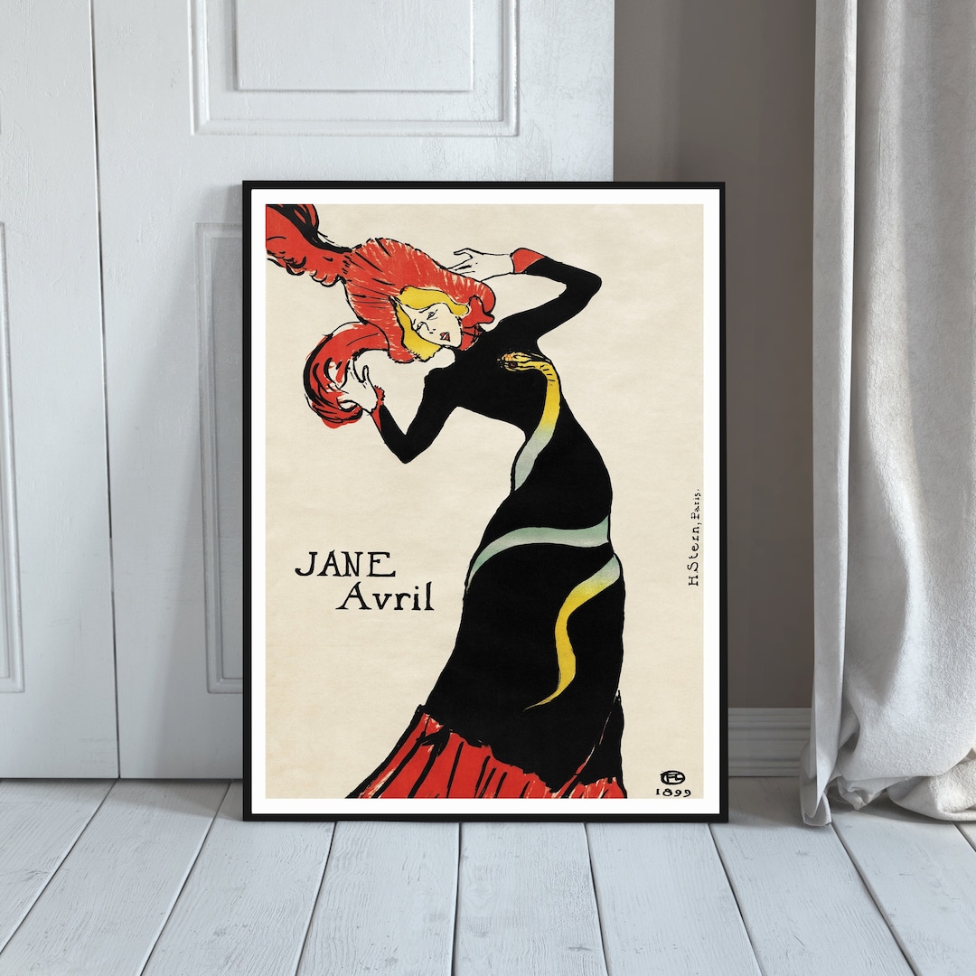 Moulin Rouge Art Jane Avril 1899 Print Henri De Toulouse–lautrec ...