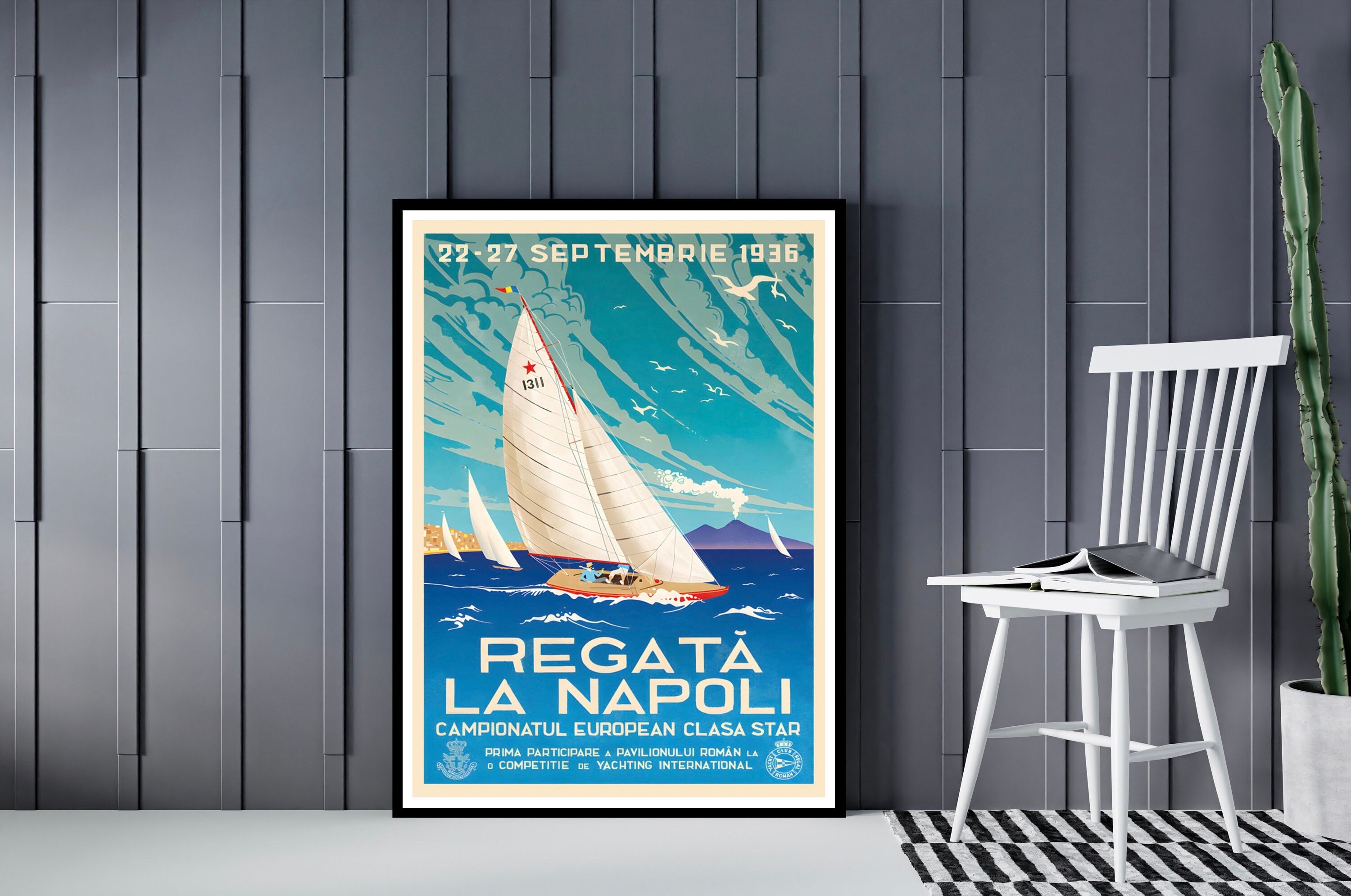 Sailing Regatta Poster, La Napoli Vintage Sailing Print - Etsy