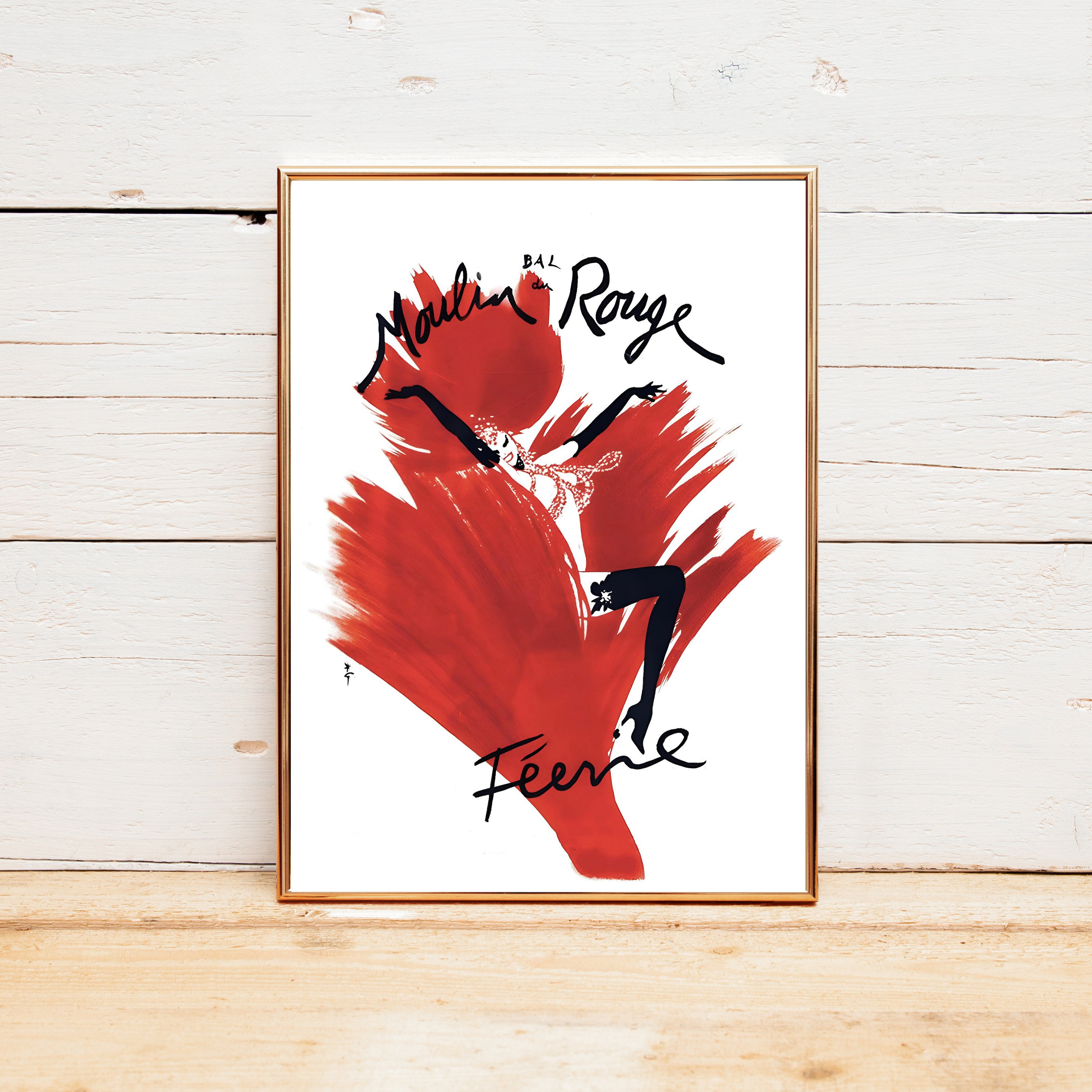 Moulin Rouge Féerie Show Poster, Moulin Art, Bal Du Moulin Rouge, Paris ...