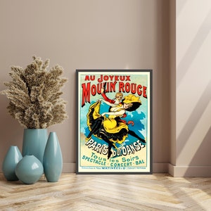 Moulin Rouge Poster, Au Joyeux , Art Prints, Vintage Poster, Vintage ...