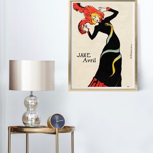 Moulin Rouge Art Jane Avril 1899 Print Henri De Toulouse–lautrec ...
