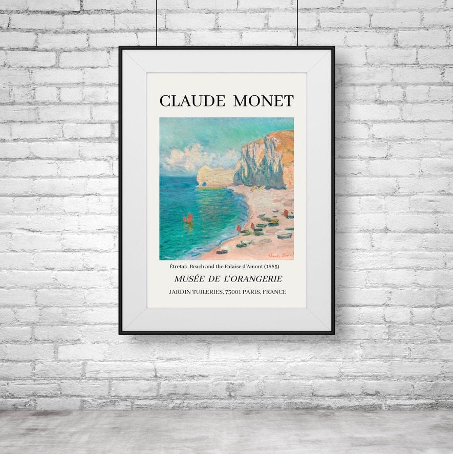 Claude Monet Beach Poster, Monet Wall Art Print, Poster Wall Art, Monet Exhibition Poster Print ...