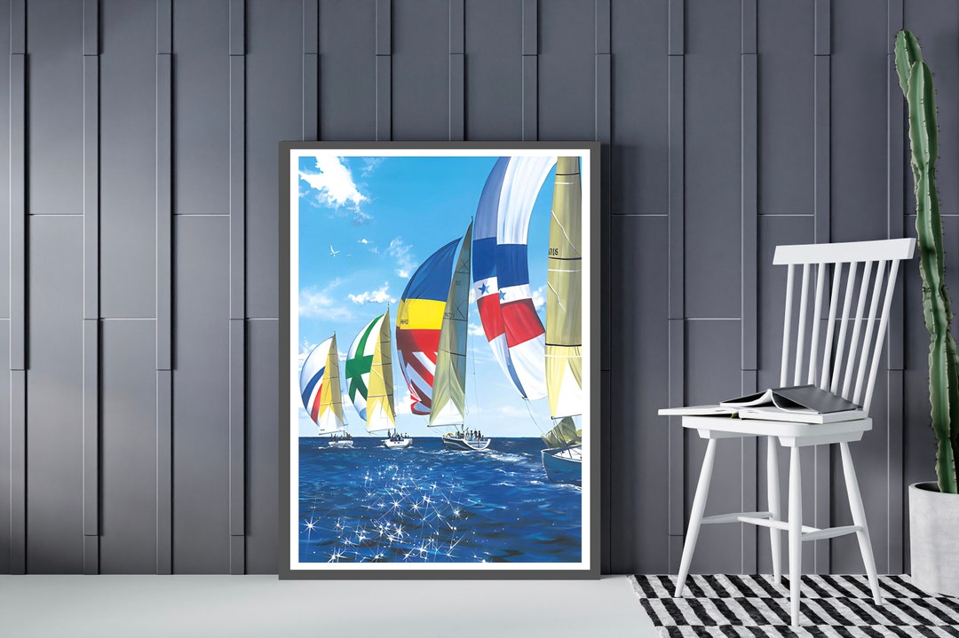 Sailing Regatta Poster, Yachting Poster, Sailing Life, Caribbean ...