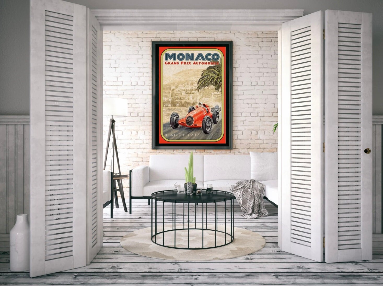 Gp Poster of Monaco Grand Prix Automobile 1937 Print Formula1 Mancave ...