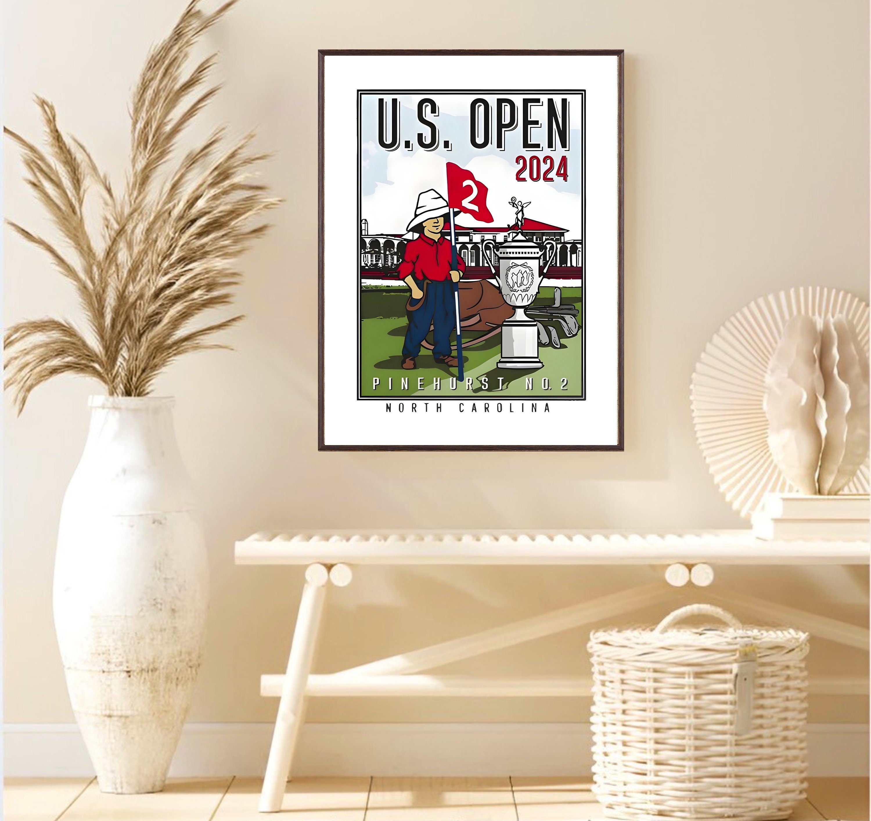 U.S. Open 2024 Golf Poster, Pinehurst Resort & Country Club, Golf Sport ...