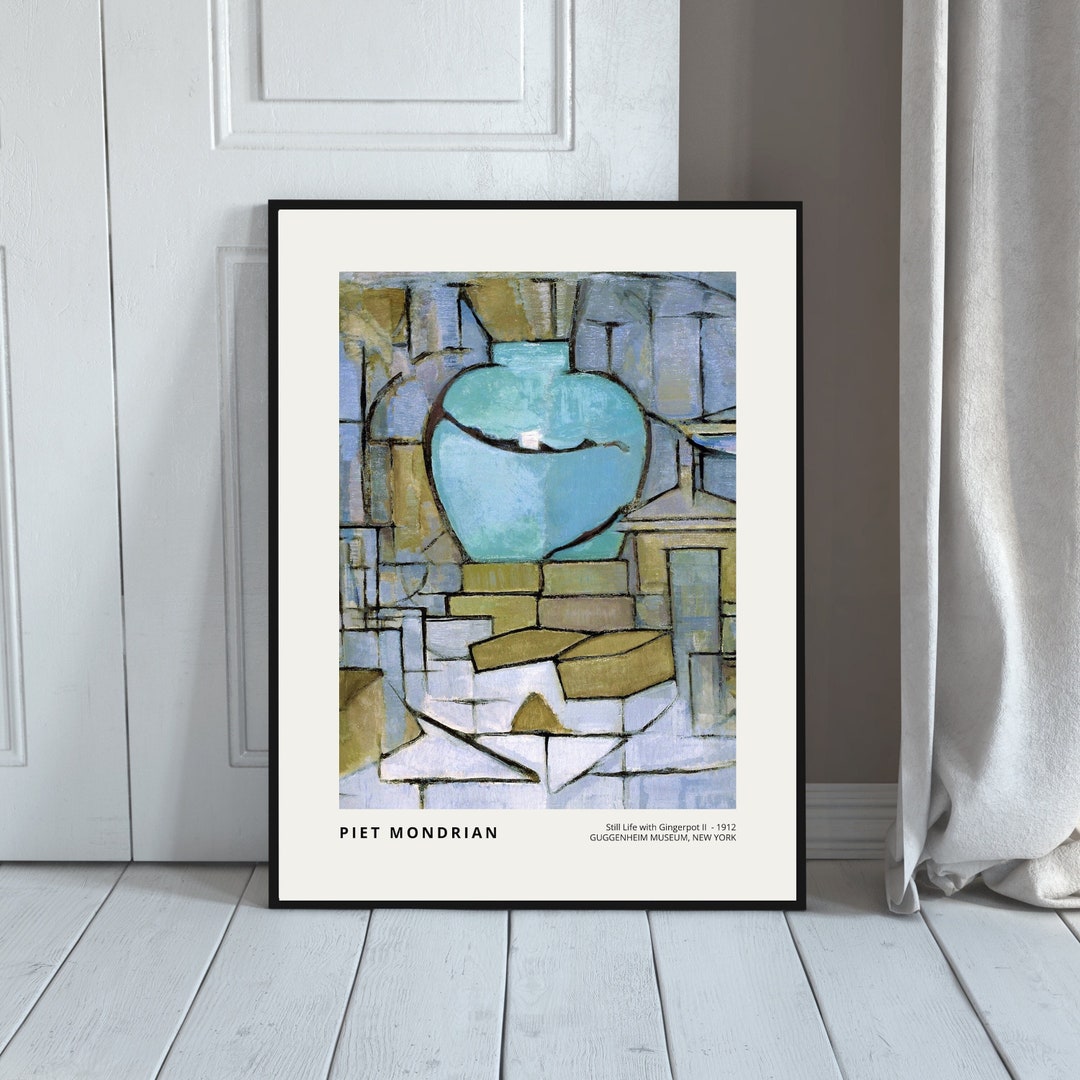 Piet Mondrian Still Life With Ginger Jar II Mondrian Exhibition Poster ...