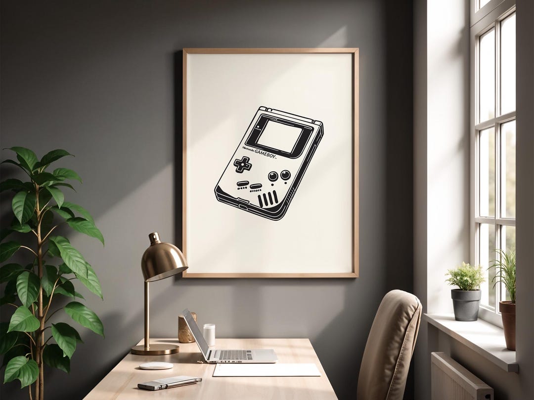 Printable Vintage Game Console Wall Art Gamer Room Decor Man Cave ...