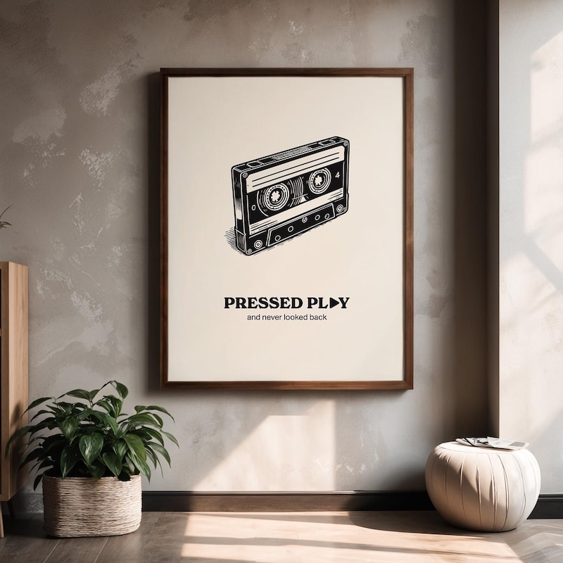 70s Cassette Tape Poster - Etsy