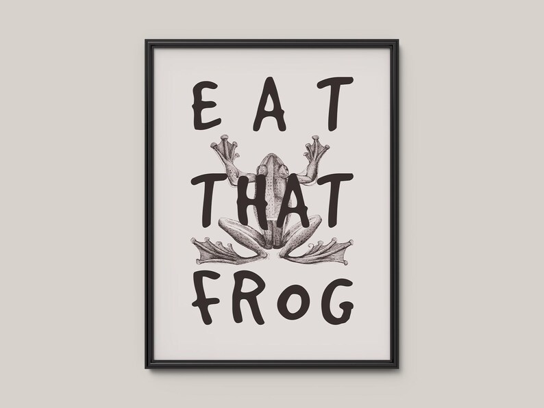 Motivational Wall Art, Printable Procrastination Poster, Office Wall ...