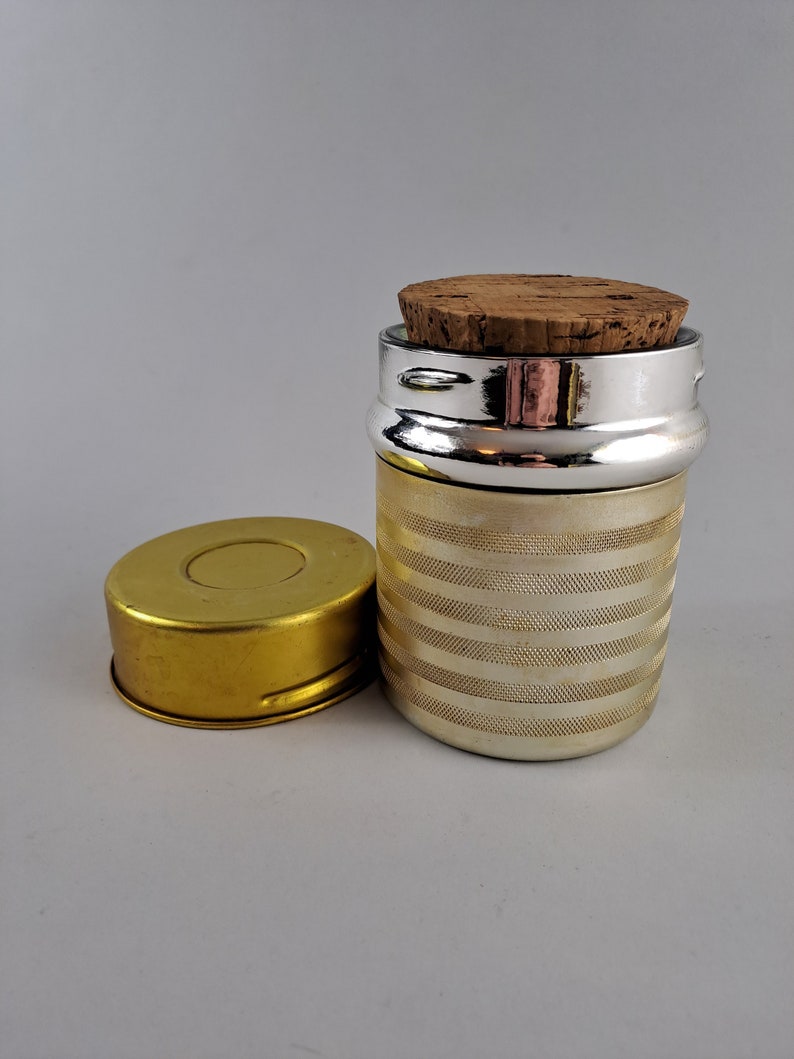 Vintage Cute Little Ice Cream Thermos With Glass Insert and Golden ...