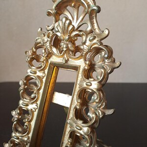 Very Ornate Unique Antique Sturdy Smaller Metal Standing Picture Frame ...
