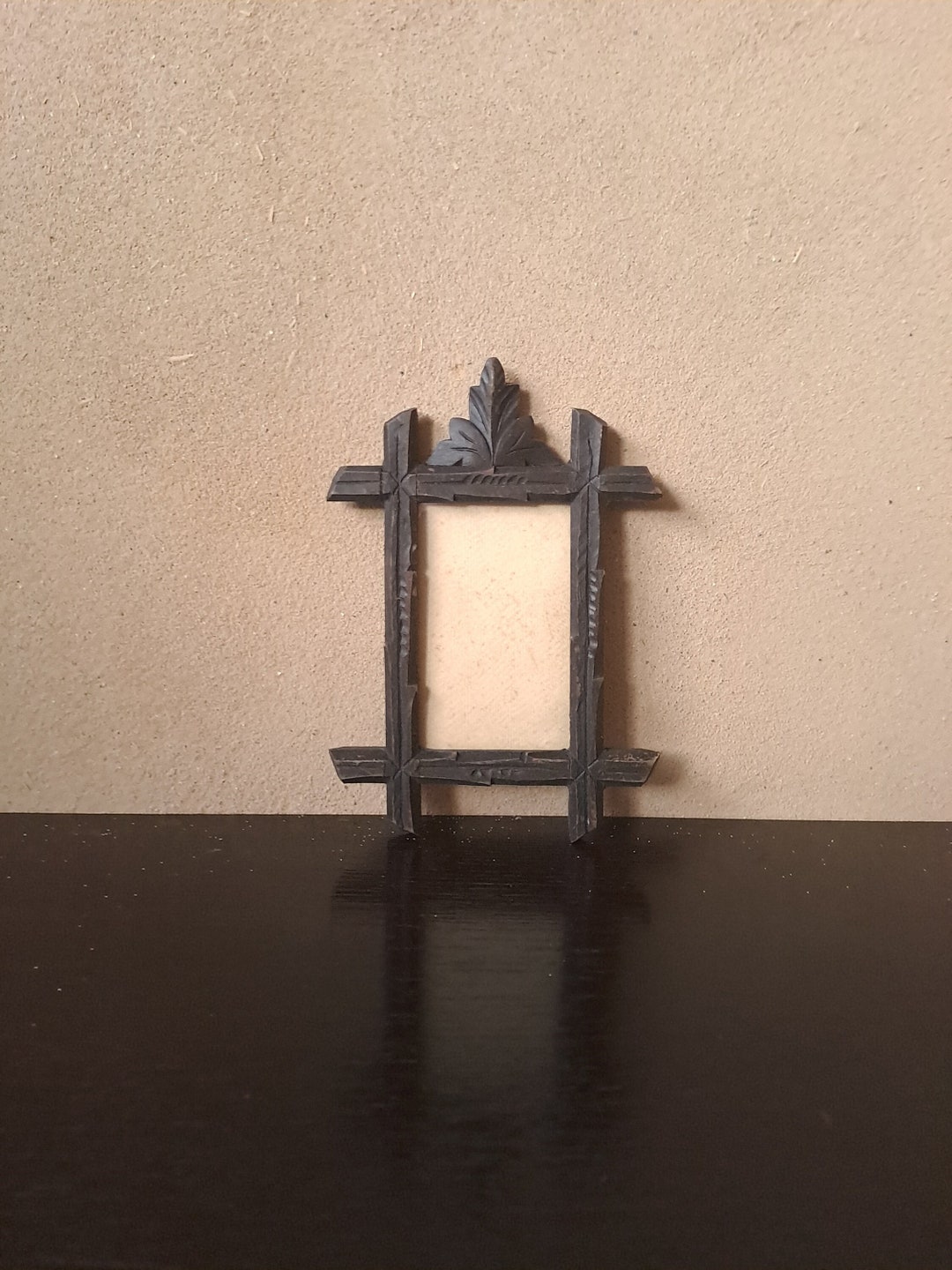 Small Antique Wooden Carved Rustic Wall Mounted Photo/picture Frame - Etsy