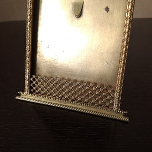 Antique Early 20th Century Rectangular Ornate Metal Standing Picture ...