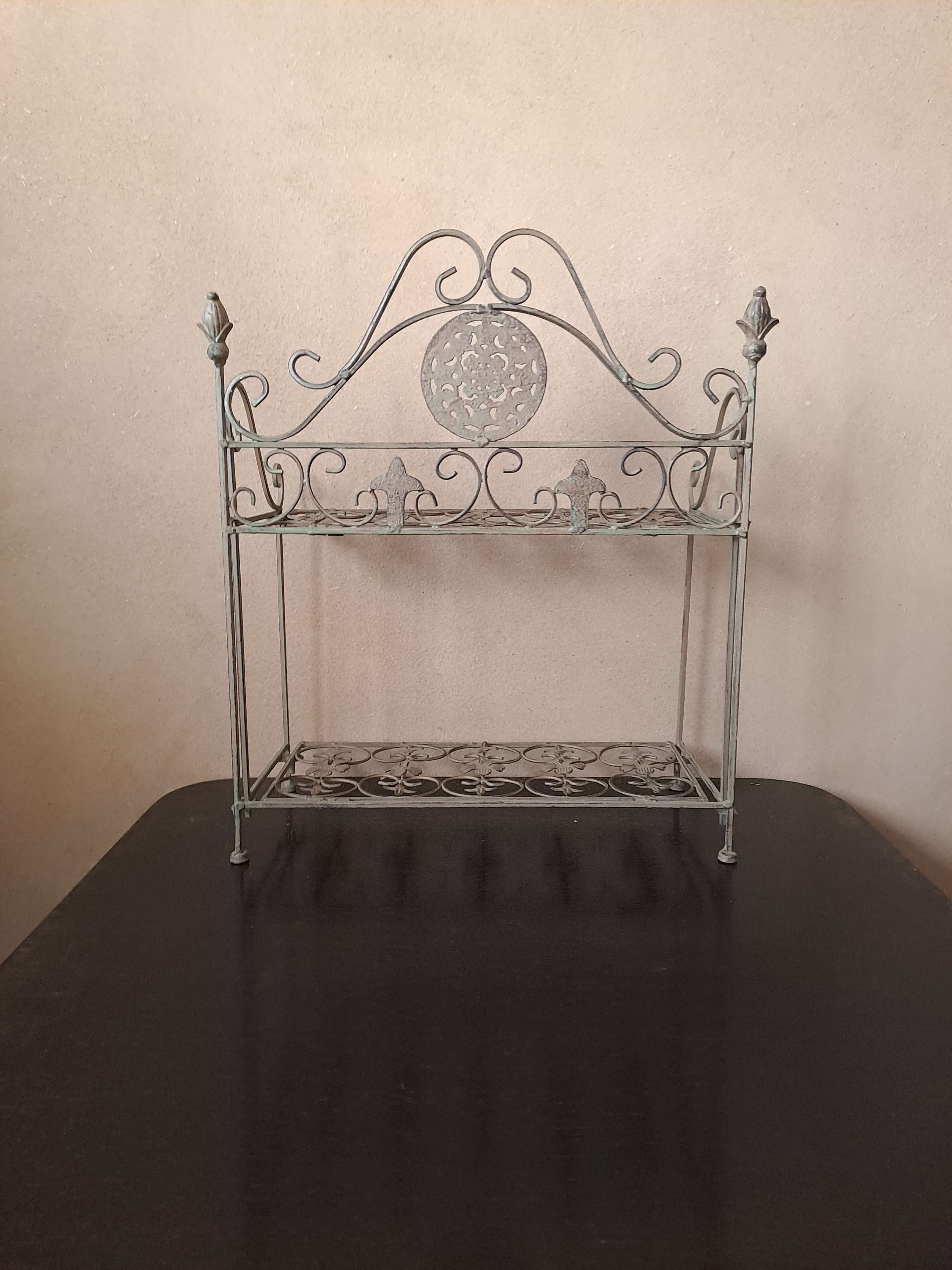 Vintage Iron and Cast Iron Foldable Shelf - Etsy