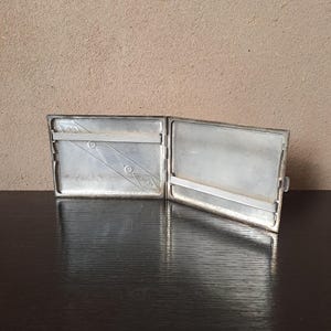 Early 20th Century Engraved Cigarette Case Made of Alpacca With Blue ...