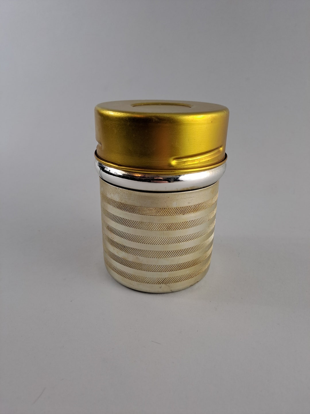 Vintage Cute Little Ice Cream Thermos With Glass Insert and Golden ...