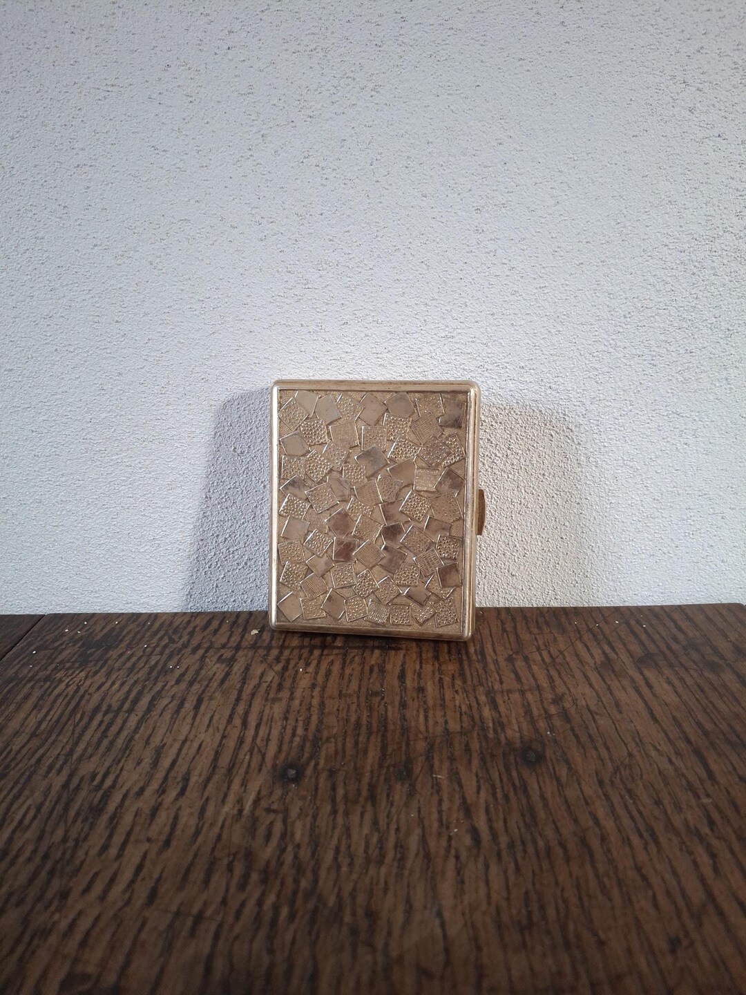 Vintage Spring Loaded Cigarette Case With Geometric Motif - Etsy