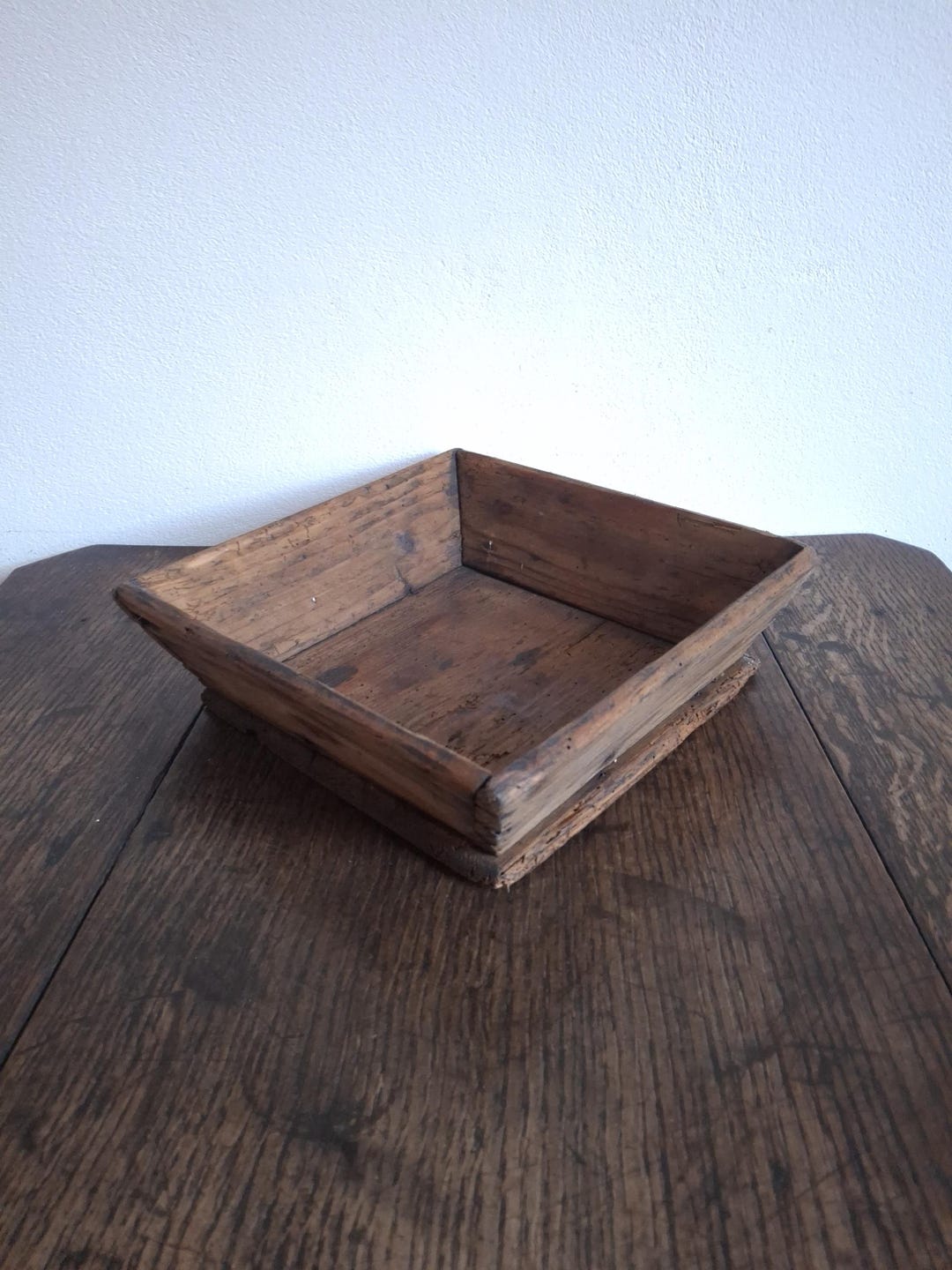 Very Rustic Distressed Antique Square Container/through - Etsy