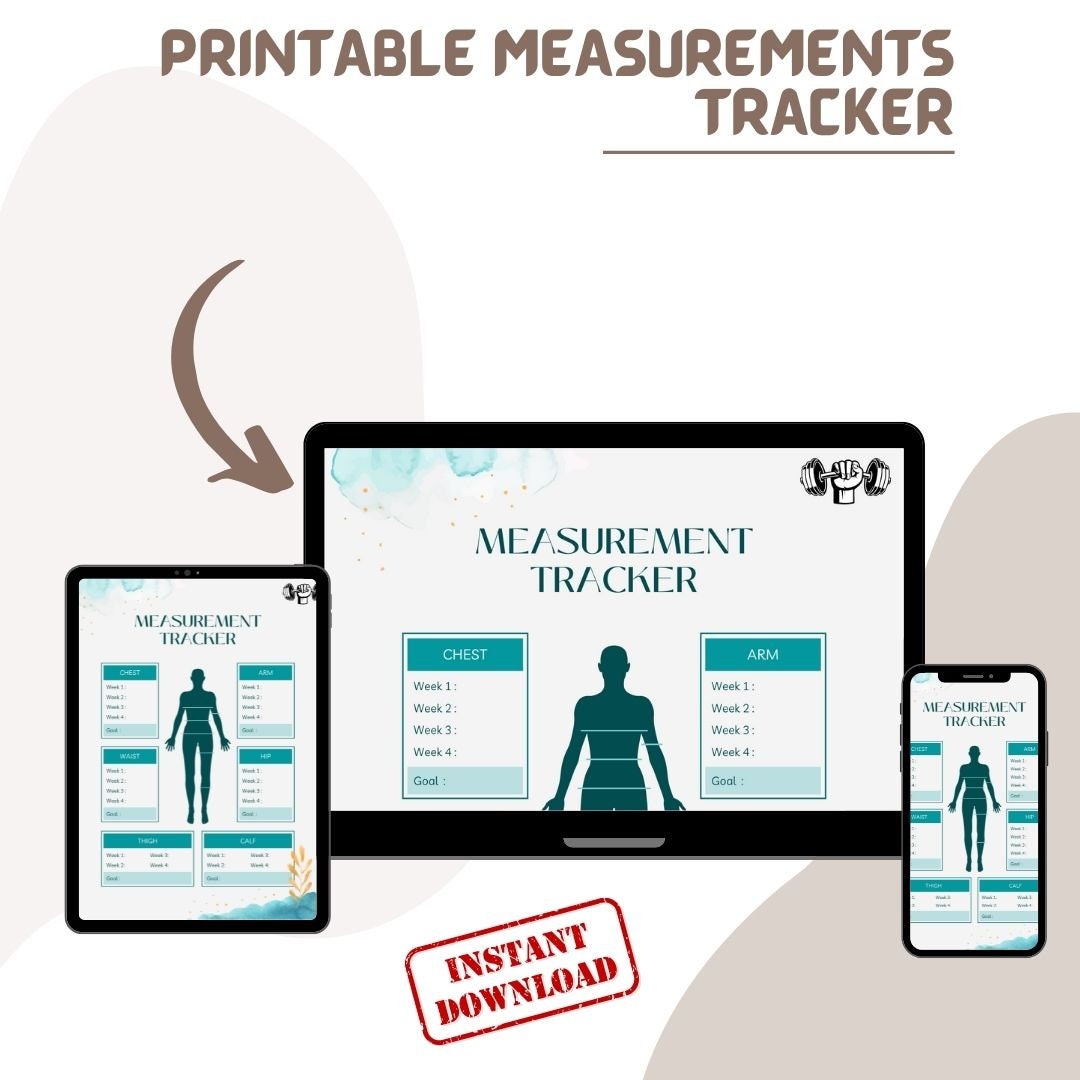 Printable Measurements Tracker | Male and Female Body Measurement ...