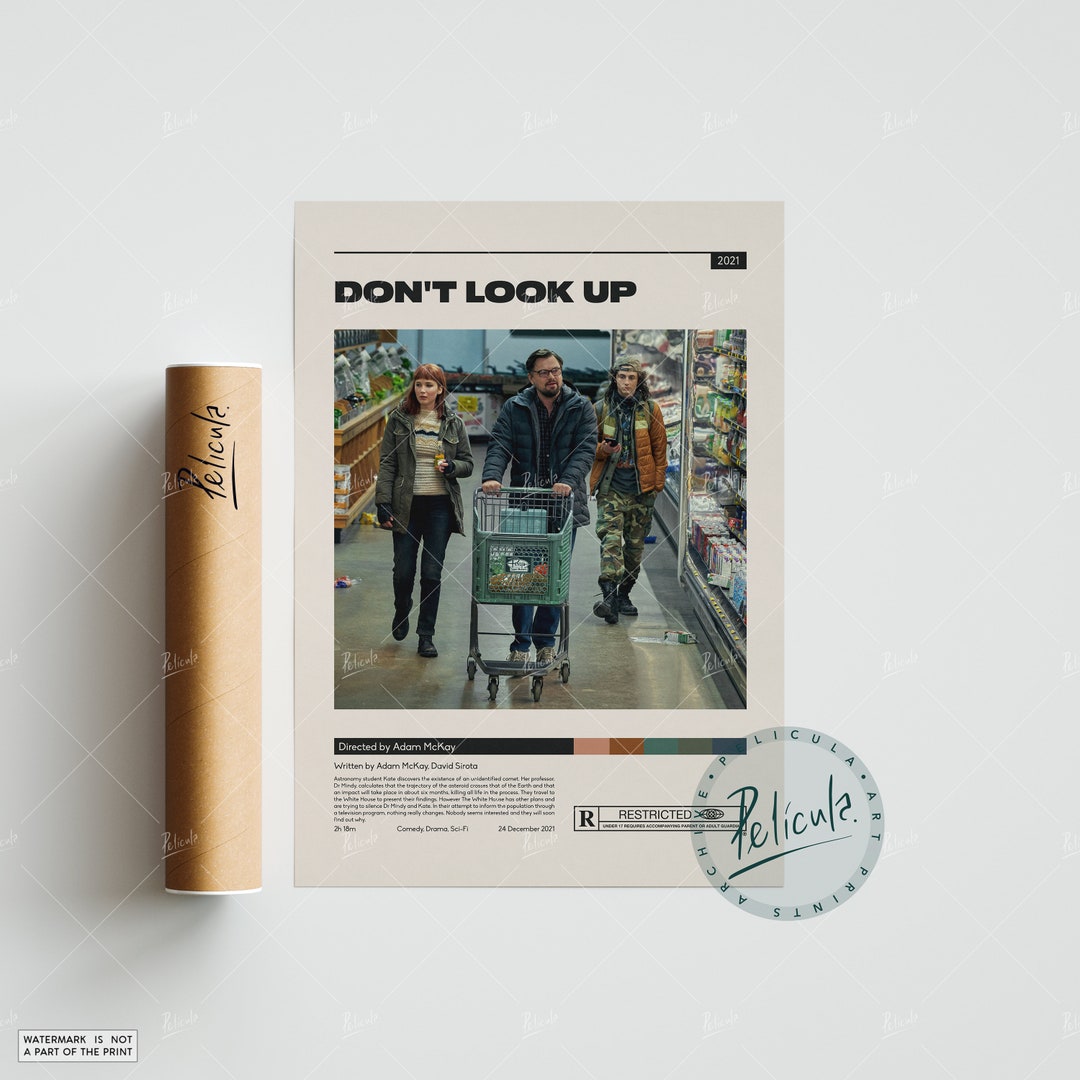 Don't Look up Poster Adam Mckay Minimalist Movie Poster Vintage Retro ...