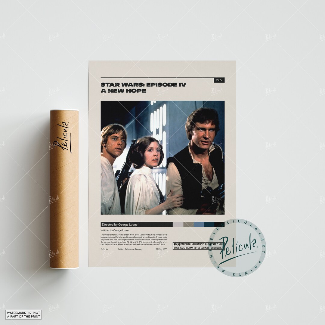 Star Wars A New Hope Poster George Lucas Minimalist Movie Poster ...