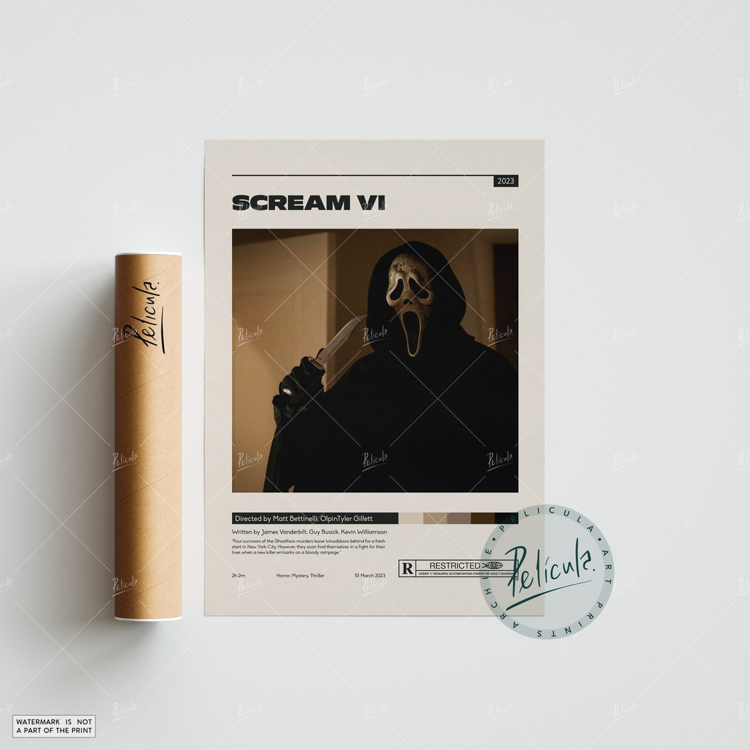 Scream VI Poster Matt Bettinelli-olpin Minimalist Movie Poster Vintage ...