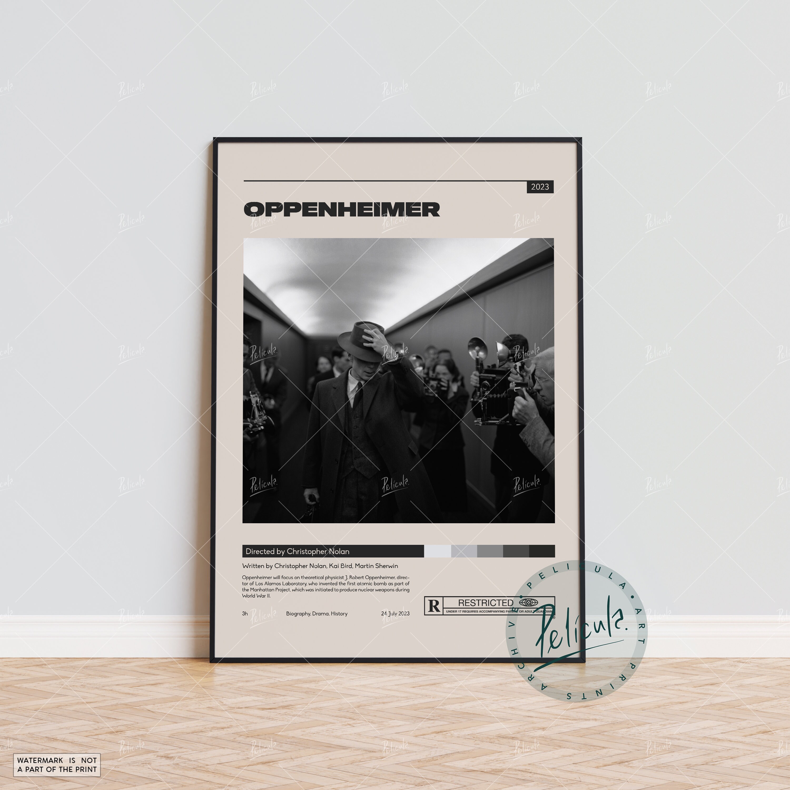Oppenheimer Poster Christopher Nolan Minimalist Movie Poster
