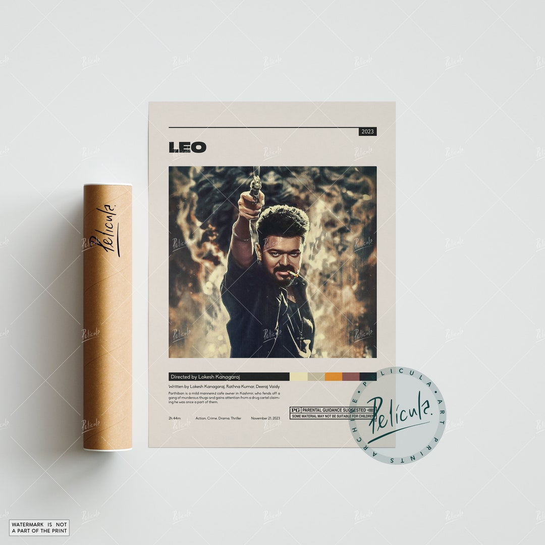 Leo Poster Lokesh Kanagaraj Minimalist Movie Poster Vintage Retro Art ...