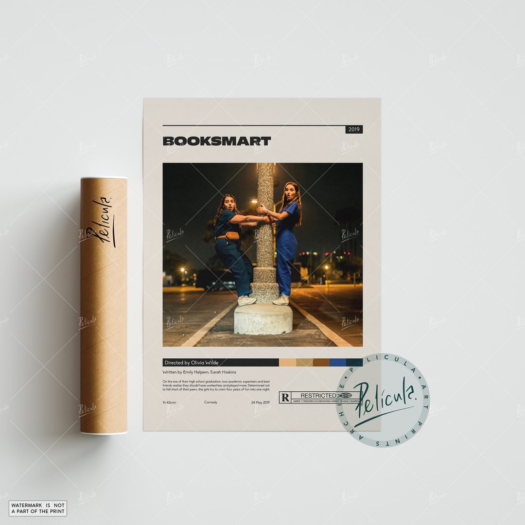 Booksmart Poster Olivia Wilde Minimalist Movie Poster Vintage Retro Art ...